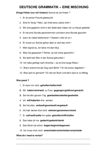 German grammar practize | Teaching Resources