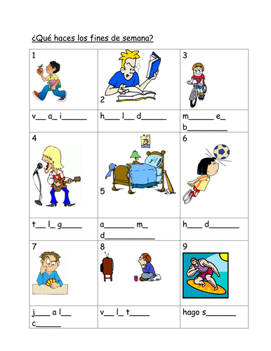 Qué haces los fines de semana? | Teaching Resources