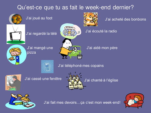 Le week-end dernier by beckwah1 - Teaching Resources - TES