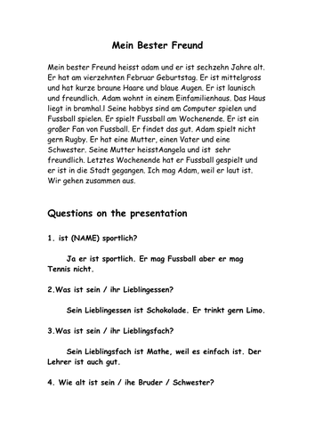 My best friend foundation presentation | Teaching Resources