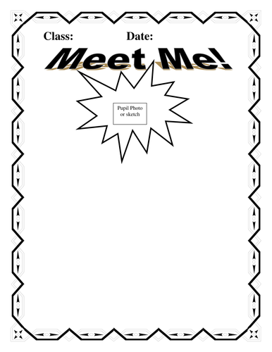 Meet Me Display | Teaching Resources