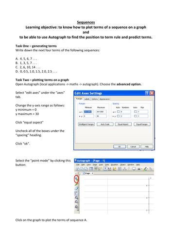 Using Autograph to investigate sequences | Teaching Resources