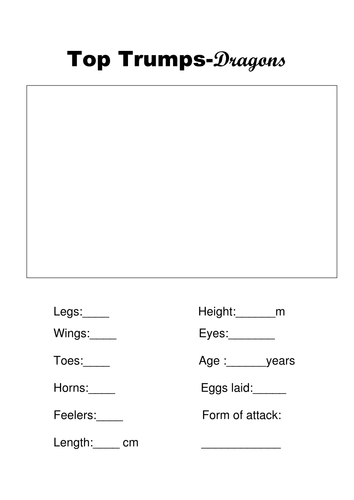 Completely blank template for top trumps by gemraroloz - UK Teaching ... Completely blank template for top trumps by gemraroloz - UK Teaching ...