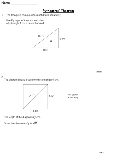 Pythagoras review booklet | Teaching Resources Pythagoras review booklet | Teaching Resources