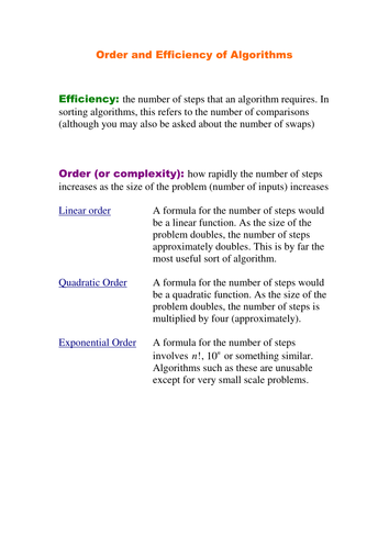 Algorithms | Teaching Resources