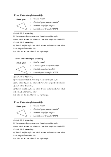 Draw the Types of Triangles by jinkydabon - Teaching Resources - TES