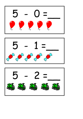 Subtraction Worksheets Eyfs Train Single Digit Subtraction Worksheets