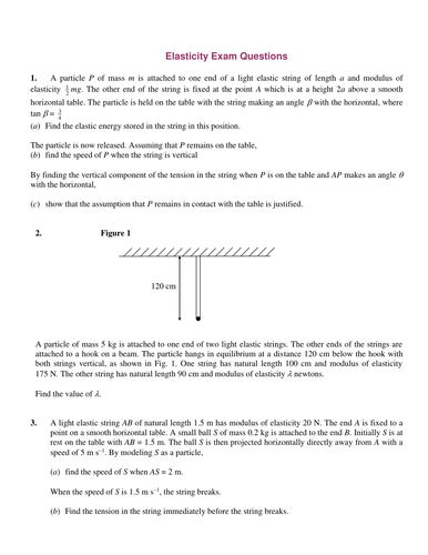 Elasticity questions | Teaching Resources
