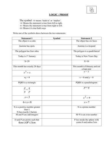 Logic Questions | Teaching Resources