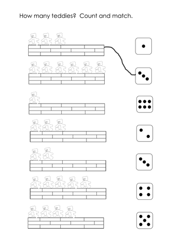 Teddies counting sheet | Teaching Resources
