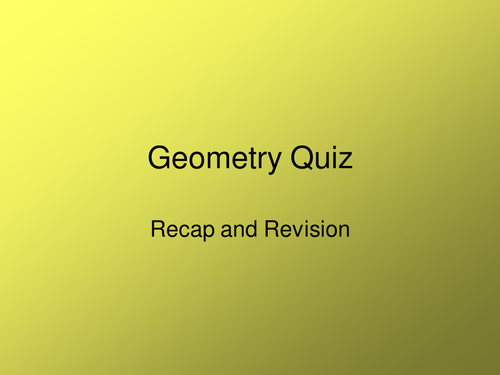 Shape and Space Quizzes in PowerPoint | Teaching Resources