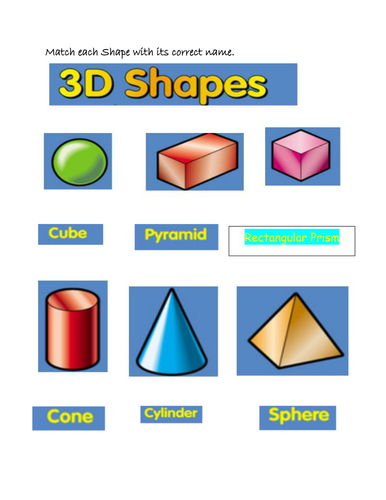 3D Shapes. | Teaching Resources