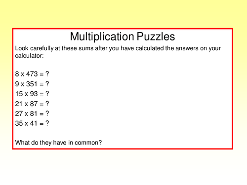 Multiplication Puzzles by lauramathswilson - Teaching Resources - TES