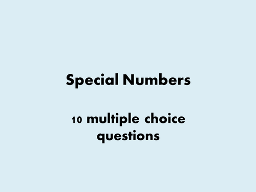 Squares and Primes Starter | Teaching Resources