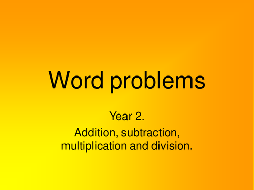 Solving word problems using the four operations | Teaching Resources