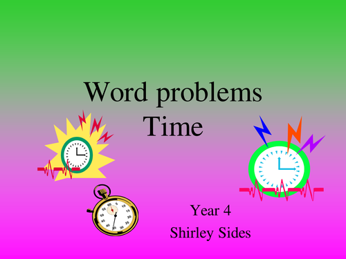 Time Word Problems | Teaching Resources