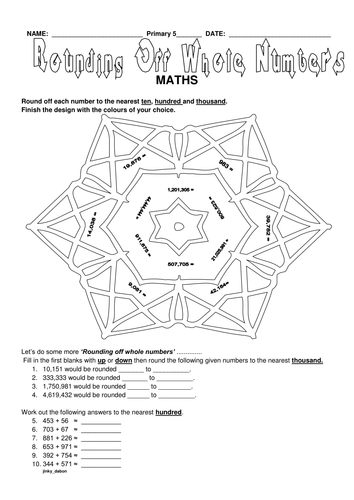 Rounding Off Whole Numbers | Teaching Resources