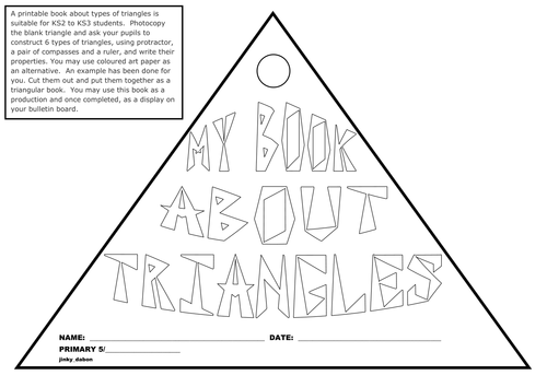 My Book About the Types of Triangles | Teaching Resources