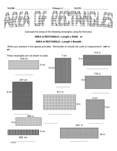 Area of Rectangles | Teaching Resources