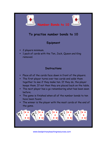 addition-facts-to-10-card-game-teaching-resources