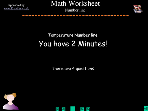 Temperature number line | Teaching Resources