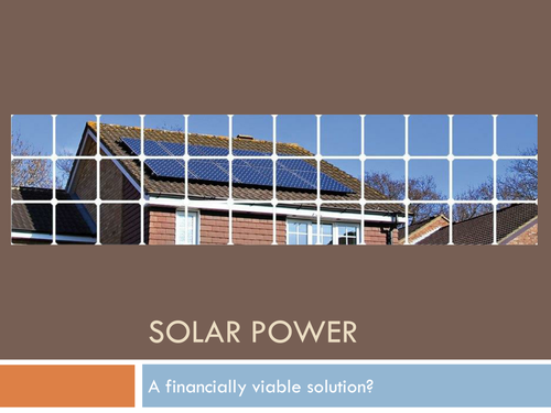 Power, Energy and Time (Solar Panel Analysis) | Teaching Resources