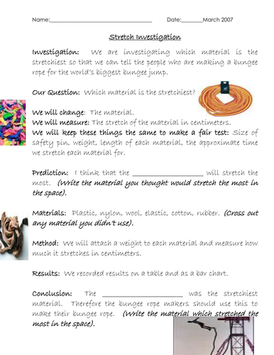 Stretch Investigation | Teaching Resources Stretch Investigation | Teaching Resources