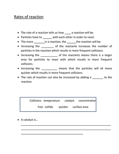 Calculating rates of reaction by GLU - UK Teaching Resources - TES Calculating rates of reaction by GLU - UK Teaching Resources - TES