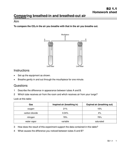 Huff and puff handout | Teaching Resources