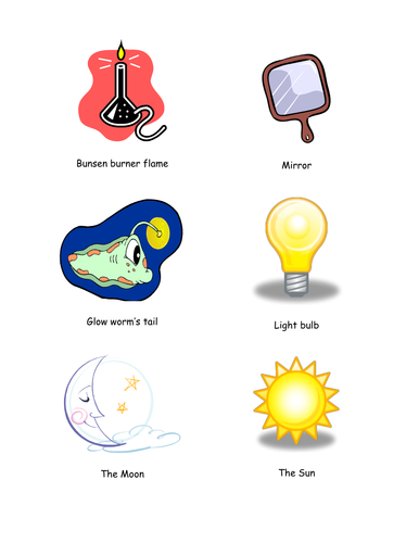 Luminous/non-luminous card sort | Teaching Resources