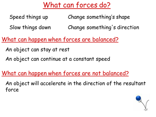 Forces and Motion Revision Lesson by lindsayoliver34 - Teaching ...