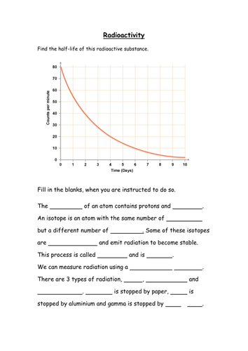 Half life and intro to nuclear physics | Teaching Resources