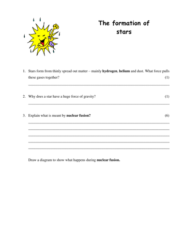 Formation of stars | Teaching Resources