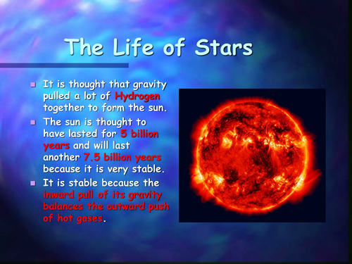 Life of stars ppt | Teaching Resources
