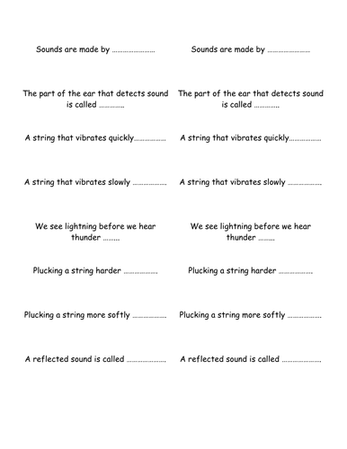 Sound starter | Teaching Resources