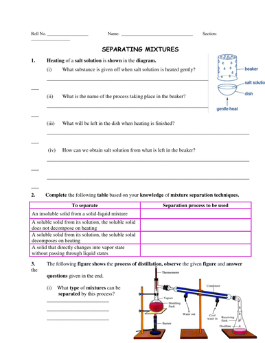 Differentiated group task - Separating Mixtures by seasquirt - Teaching ...
