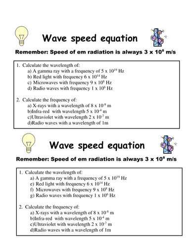 EM waves calculations | Teaching Resources