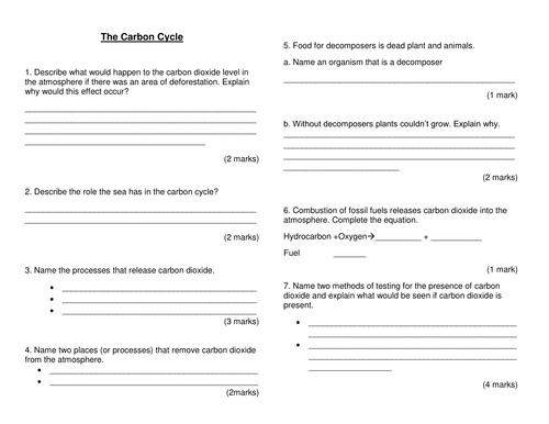 The Carbon Cycle | Teaching Resources