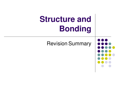 Structure and bonding review PowerPoint | Teaching Resources Structure and bonding review PowerPoint | Teaching Resources