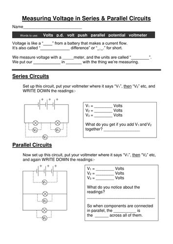 Series & parallel circuits HT by HarrisSchool - UK Teaching Resources - TES