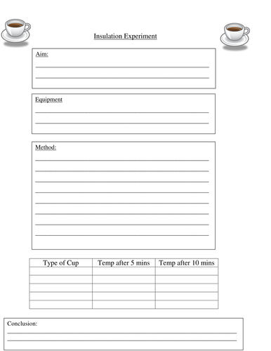 Insulation Experiment | Teaching Resources