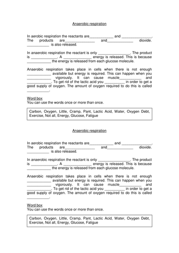anaerobic-respiration-gap-fill-exercise-teaching-resources