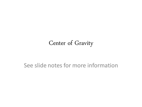 Spot the Center of Gravity Game | Teaching Resources