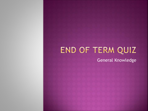End of Term Team Quiz | Teaching Resources End of Term Team Quiz | Teaching Resources