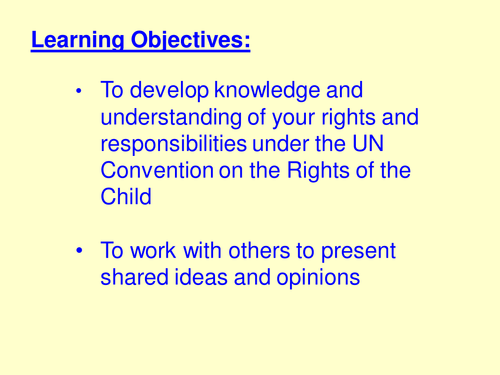 UN Convention of Children's Rights by he4therlouise - Teaching ...