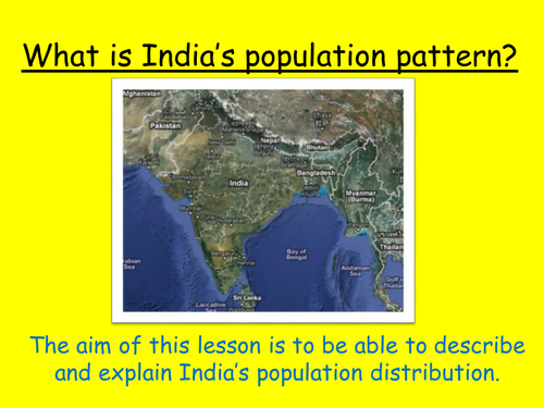 Population Distribution in India | Teaching Resources