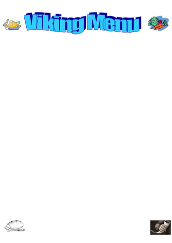 British Viking Food- Menu | Teaching Resources