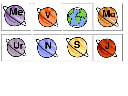 Space Planets matching | Teaching Resources