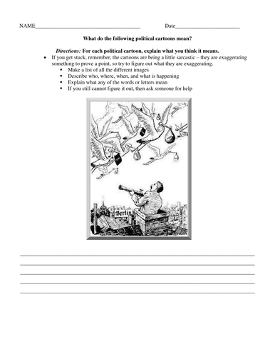 The Political Cartoon - Interactive Notebook by malcomb - UK Teaching ...