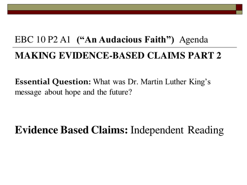 Evidence-Based Claims CCSS Series (10th Grade) | Teaching Resources